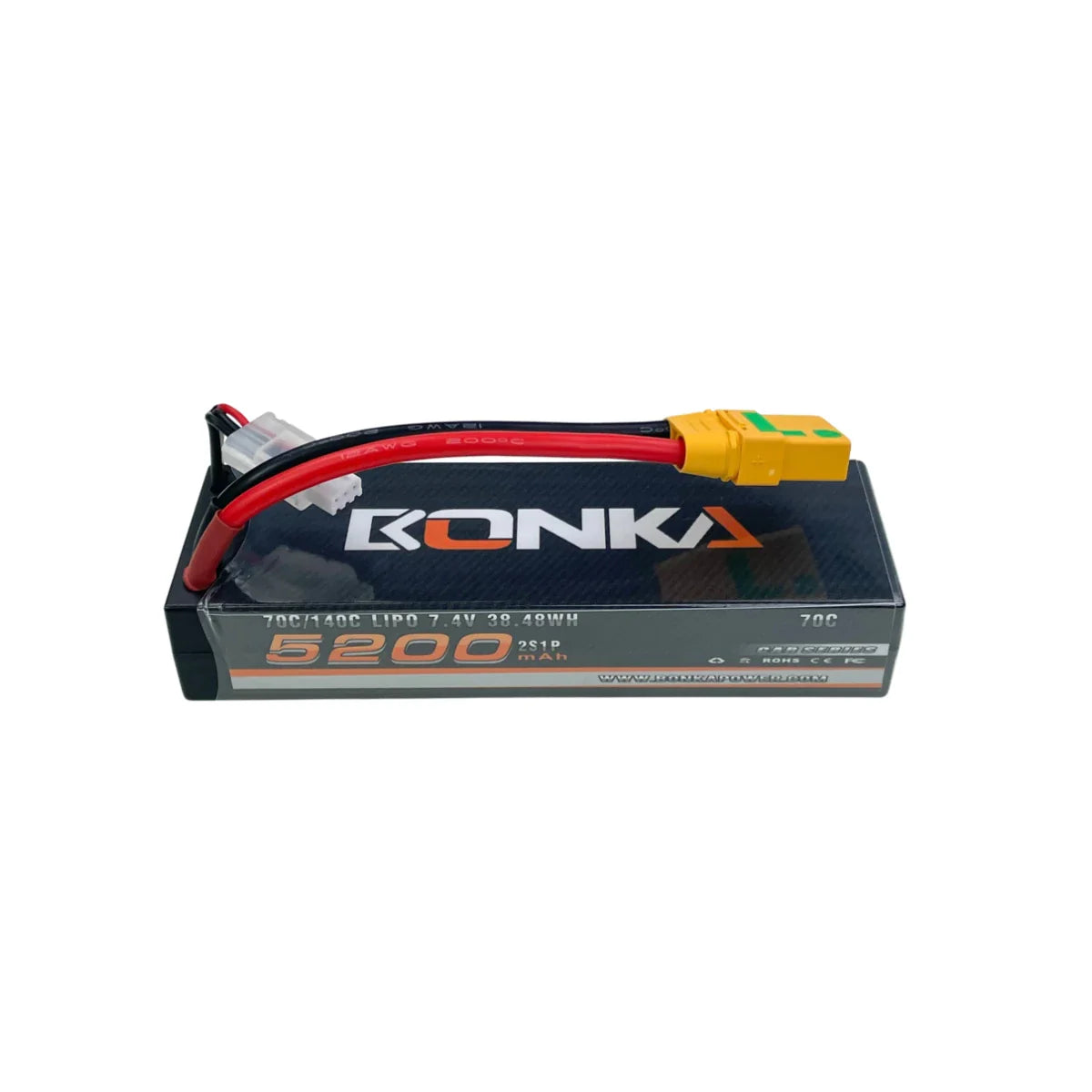 Bonka 2S 5200mAh 7,4V 70C Hardcase XT90 Antiblitz LiPo Akku ...